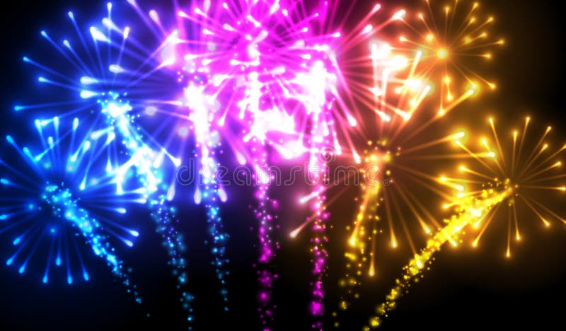 Festive Color Firework Background Stock Vector - Illustration of ...