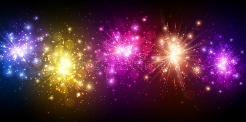 Festive Color Firework Background Stock Vector - Illustration of burn ...