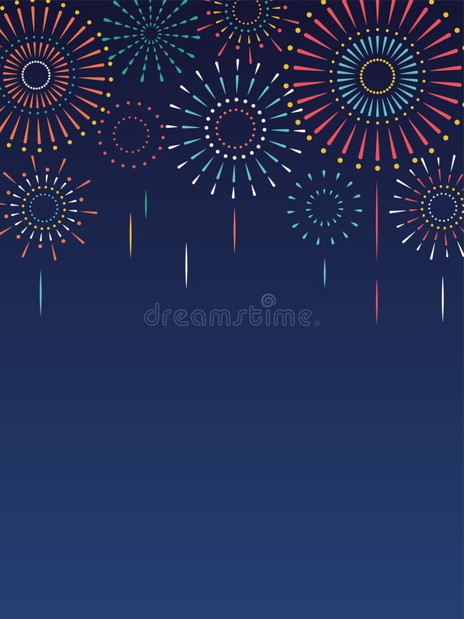 Festive Color Firework. Vector Illustration Stock Vector - Illustration ...