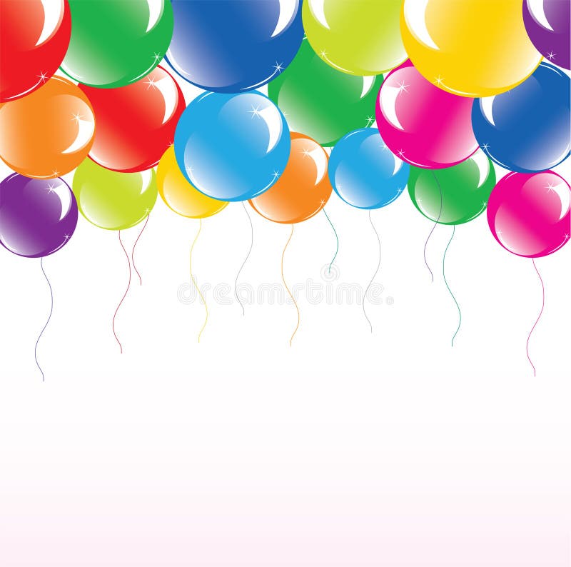 Festive colorful balloons stock vector. Illustration of decoration ...