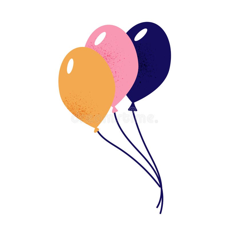 Festive Colorful Balloons. Clipart on a White Background Stock Vector ...