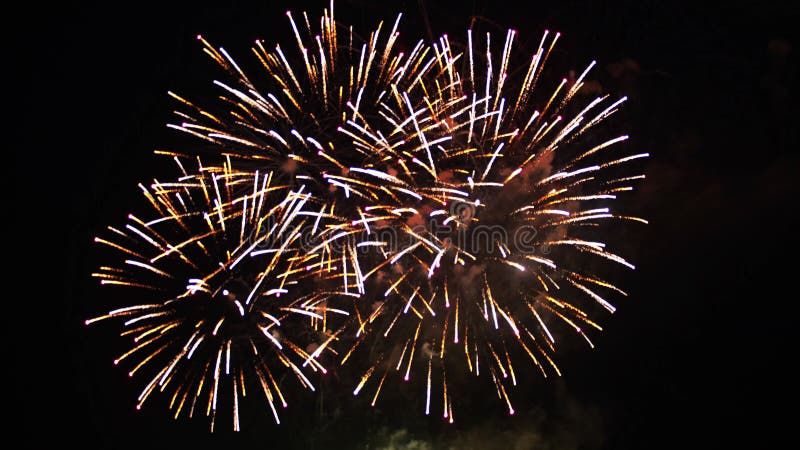 Festive Colorful Fireworks. Color Explosions of Firecrackers in 4k in ...