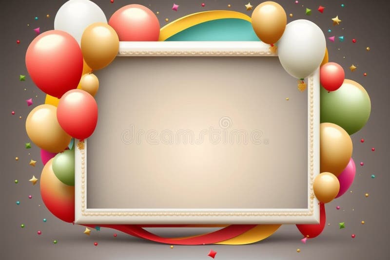 Festive Colorful Frame with Place for Text. Blank for Postcard ...