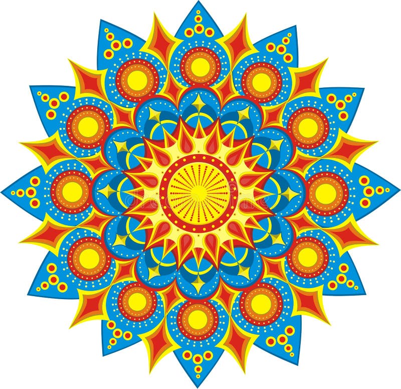 Festive Colorful Mandala 2 Star Pattern in Vector Form Stock Vector ...