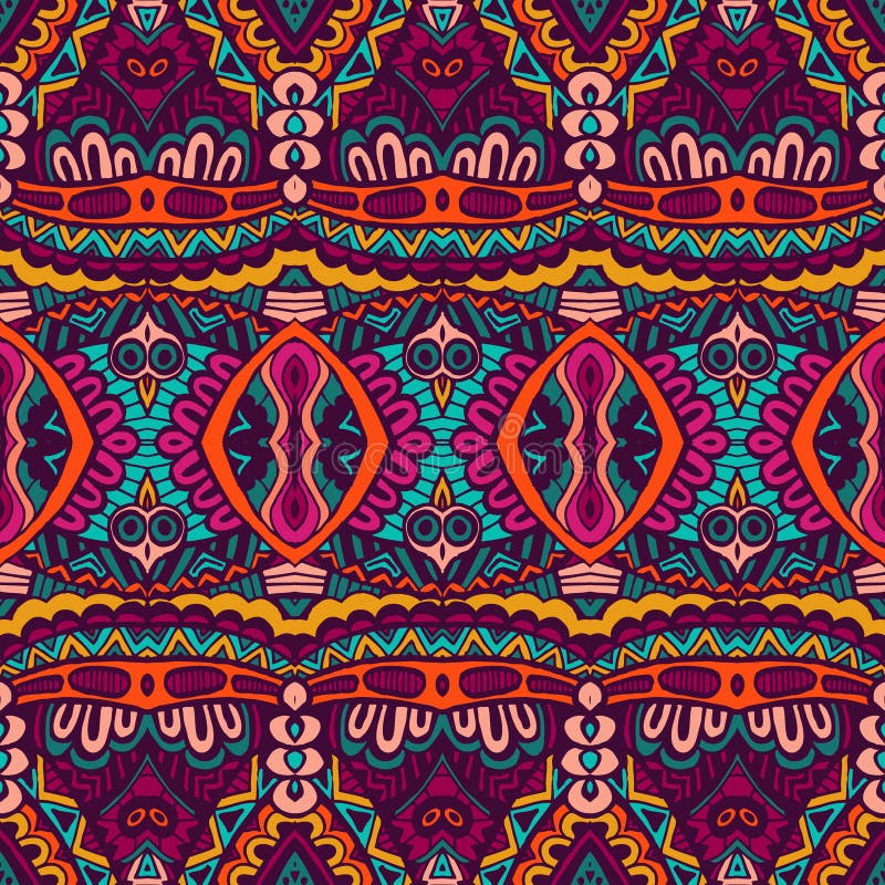 Festive Colorful Ornamental Vector Ethnic Stock Vector - Illustration ...