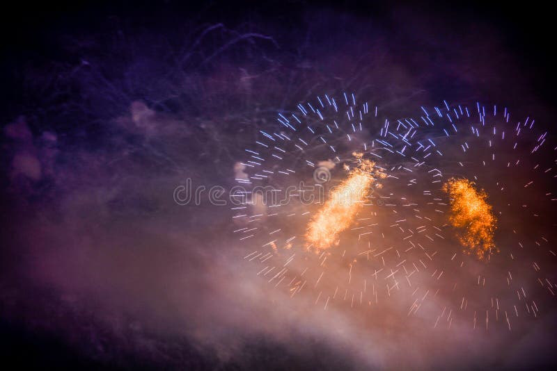 Festive Colour Firework Background Stock Illustration - Illustration of ...