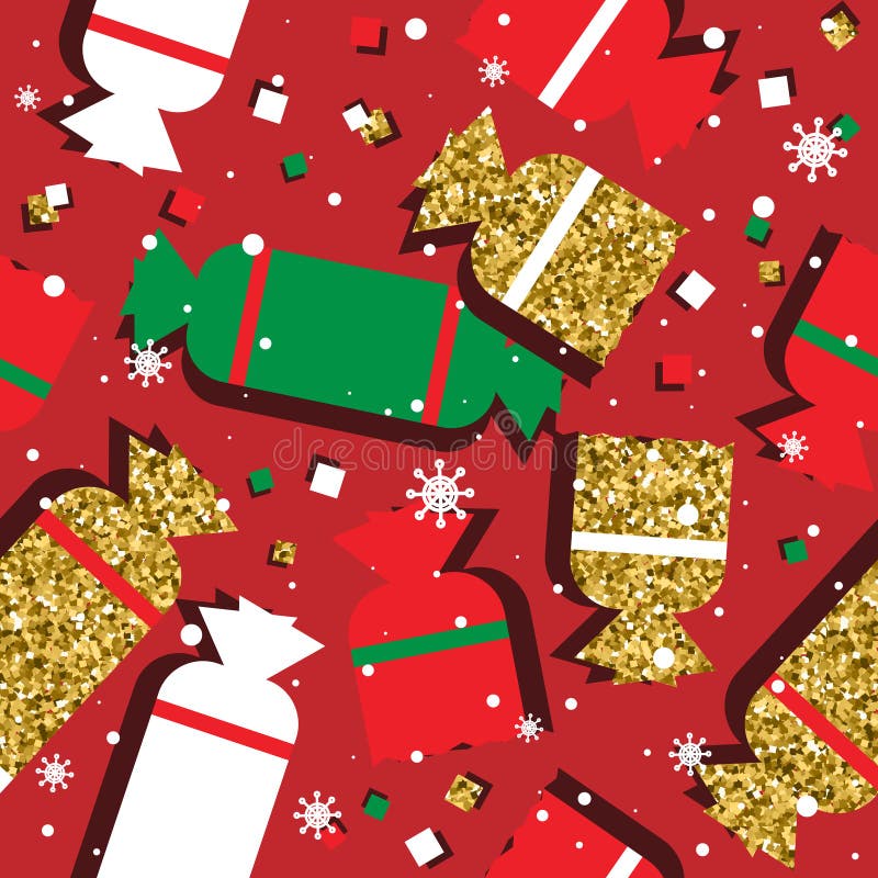 Festive Confetti, Colorful Seamless Pattern. Decorative Background with ...