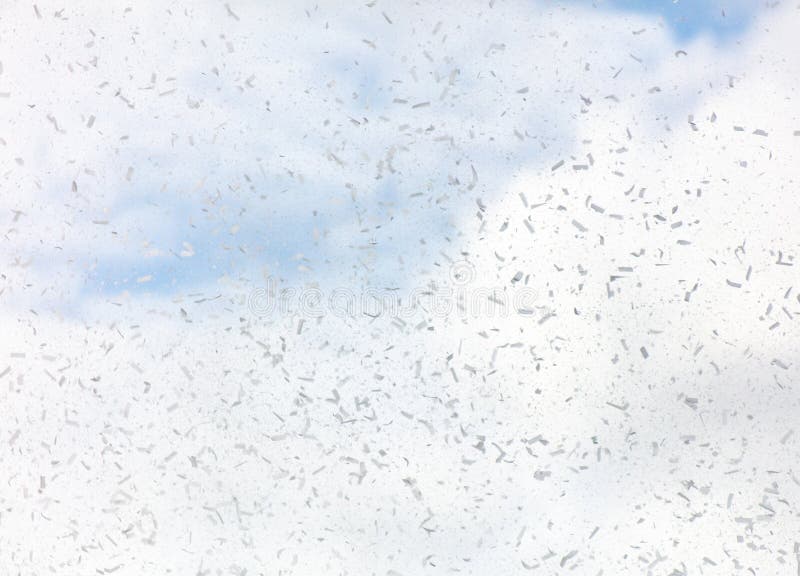 Festive Confetti in Flight Against the Background of the Sky with ...