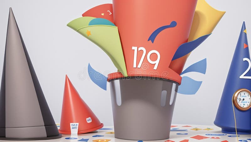 "Festive Countdown: Welcoming the Future in Gleeful Array" Stock ...