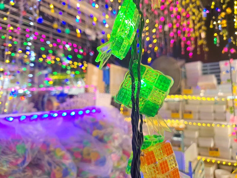 Festive deco lights stock photo. Image of puasa, flower - 312873148