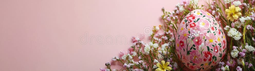 Festive Decorations Include Easter Eggs, Like an Easter Egg Featuring a ...