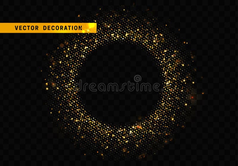 Festive Decorative Background with Sparkles in the Shape of a Round ...