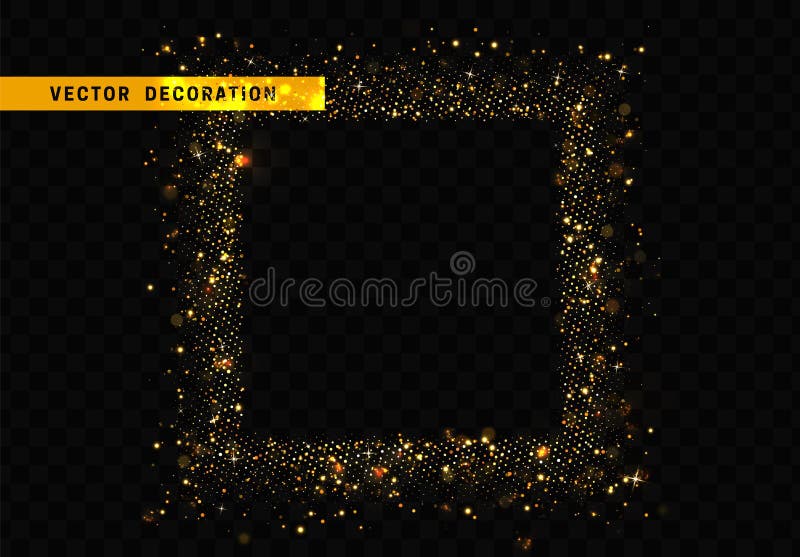 Festive Decorative Background with Sparkles in the Shape of a Square ...