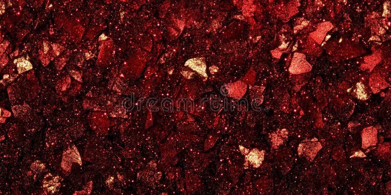 Festive Deep Red and Gold Glitter Texture with Glowing Light Effects ...