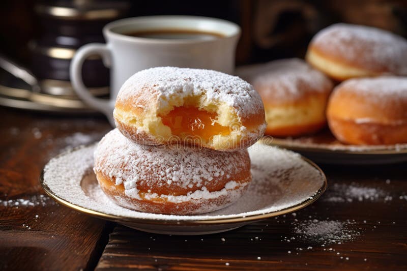 Festive Delight: Gourmet Sufganiyot Magic Stock Illustration ...