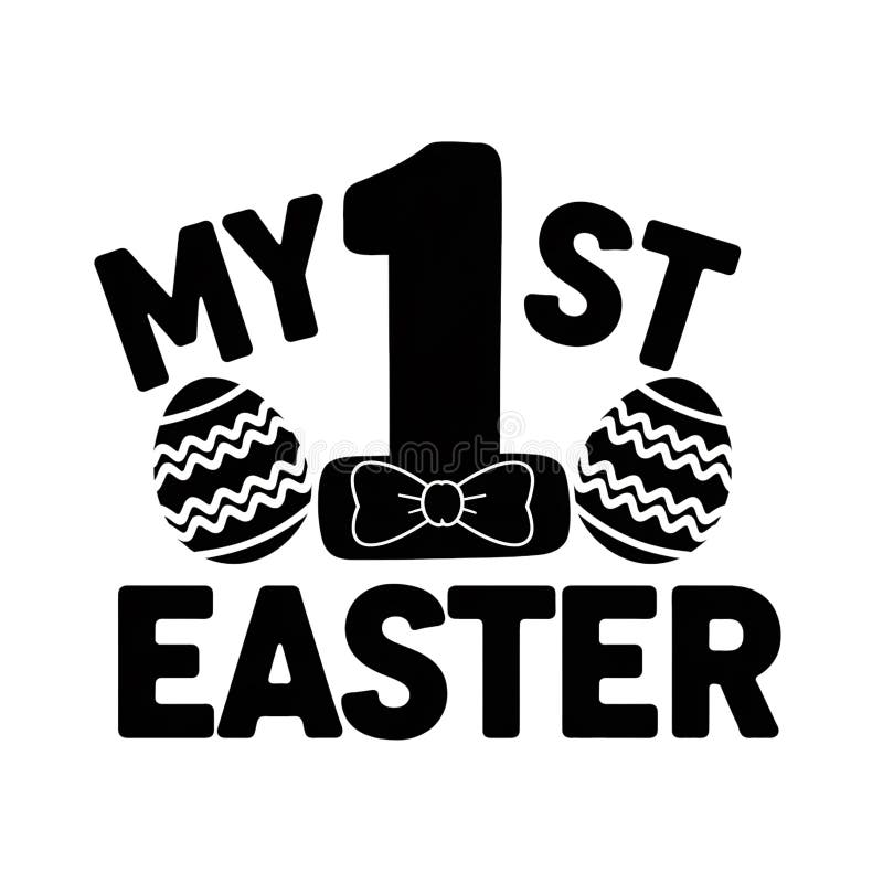 A Festive Design Features the Phrase My 1st Easter Stock Photo ...