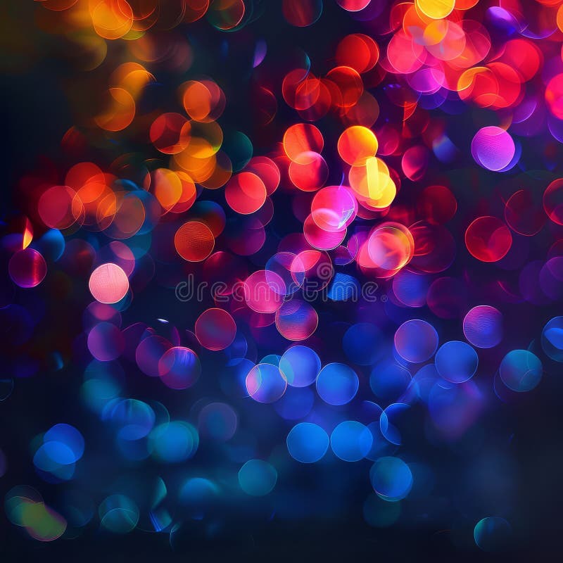 Festive Design Highlighted by Blurred Colorful Light Circles Stock ...