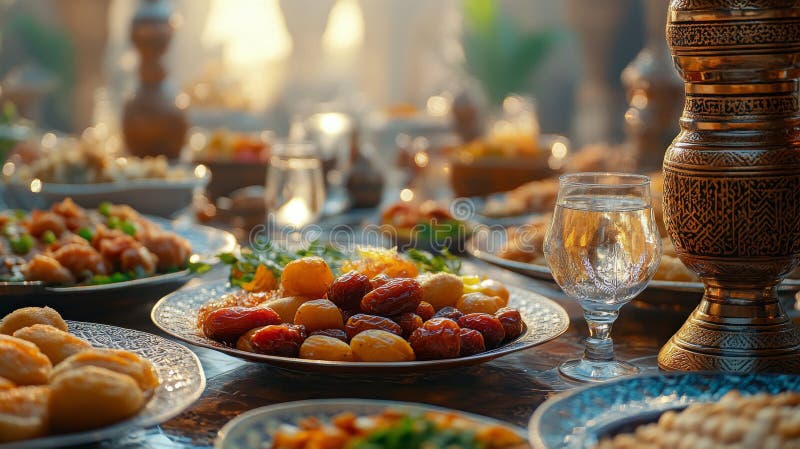 Festive Dining Table Decorated with a Variety of Traditional Dishes and ...