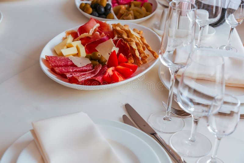 Delicious Starter Plate With Foie Gras And Lemon Stock Photo - Image of ...