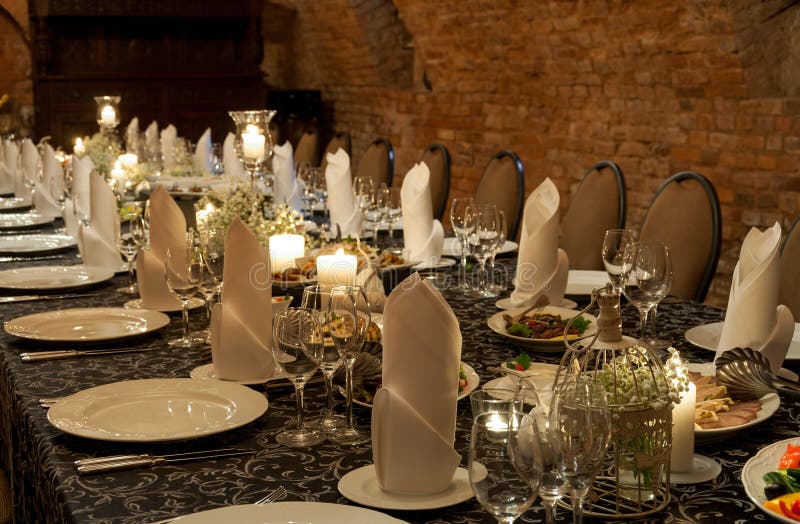 Festive dinner table stock photo. Image of celebrate - 45782922