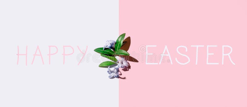 A Festive Easter Composition. View from Above. Concept of the Spring ...