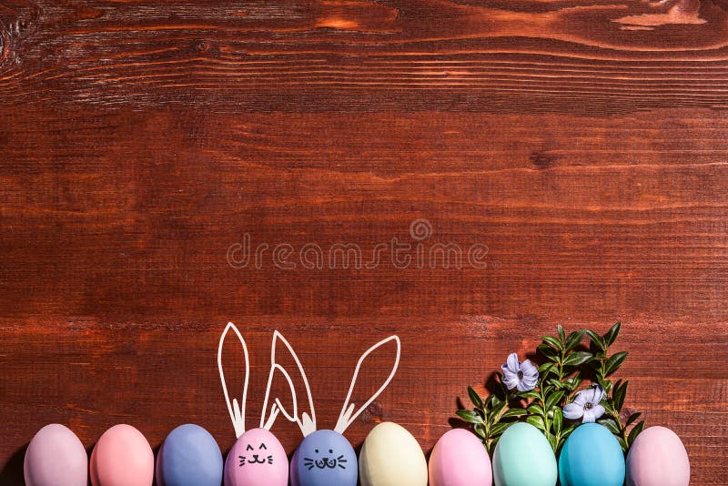A Festive Easter Composition. View from Above Stock Photo - Image of ...