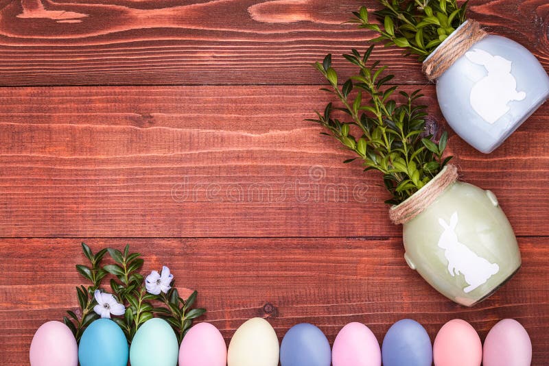 A Festive Easter Composition. View from Above Stock Photo - Image of ...