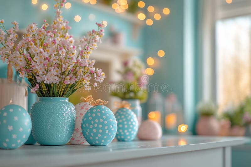 Festive Easter Decorations, Colorful and Creative, Holiday Theme. Stock ...