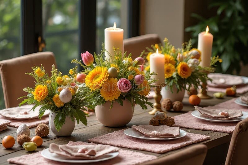 Festive Easter Decorations stock illustration. Illustration of ambiance ...