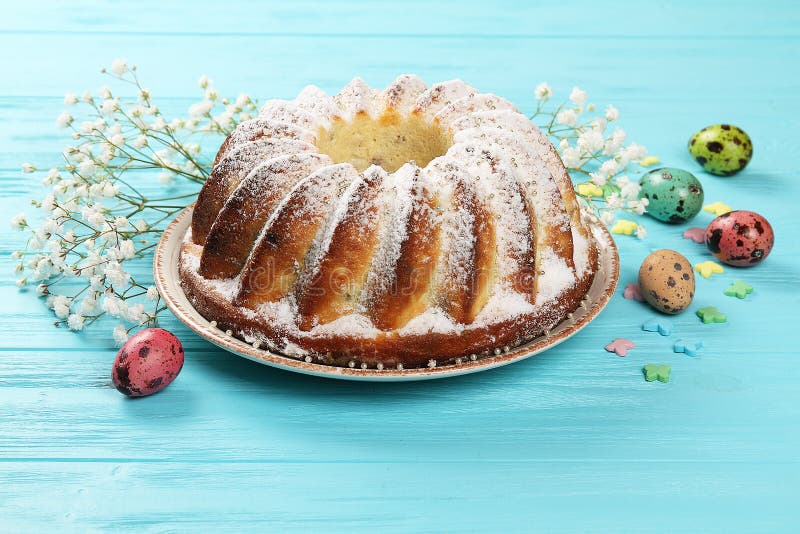 Festive Easter Food on a Plate Stock Image - Image of cake, decoration ...