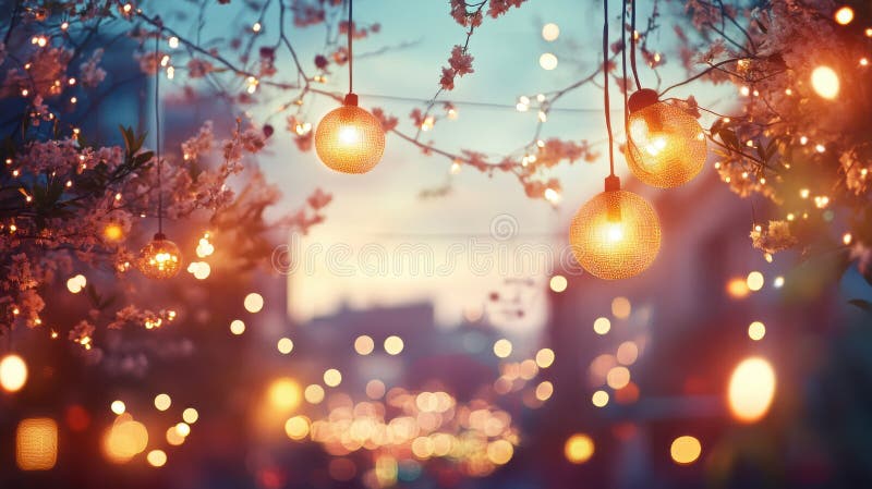 Festive Easter Parade at Dusk, Cozy and Magical Holiday Scene. Easter ...