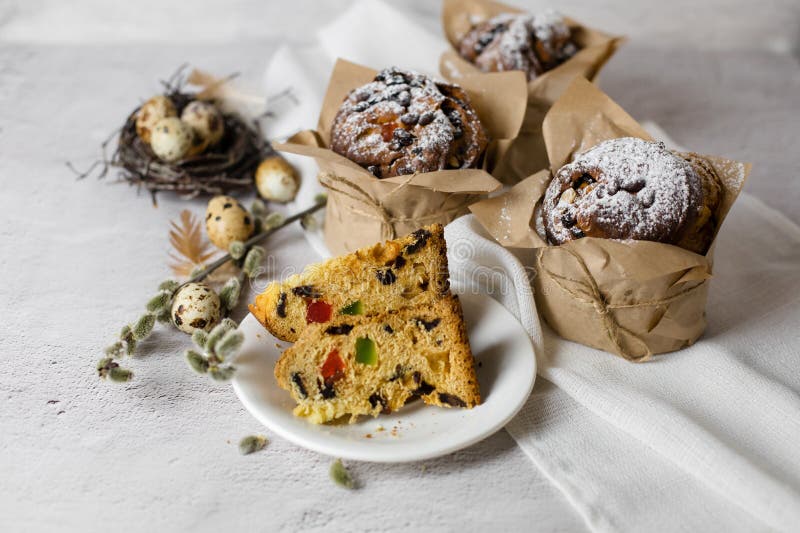 Festive Easter Table with Rustic Bread Stock Image - Image of ...