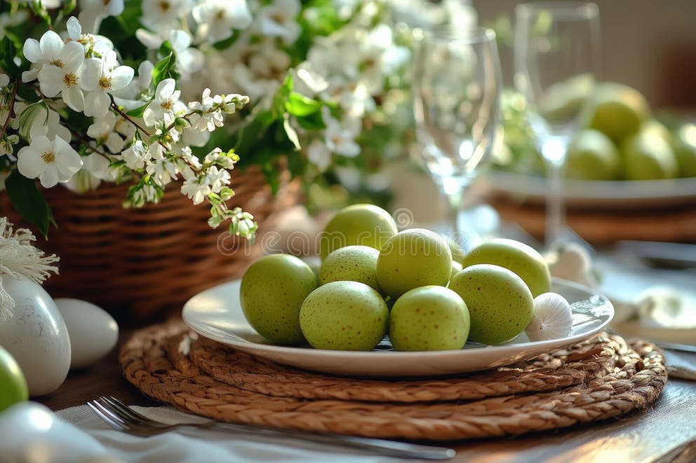 A Festive Easter Table Setting, Elegant and Inviting, Holiday Theme ...