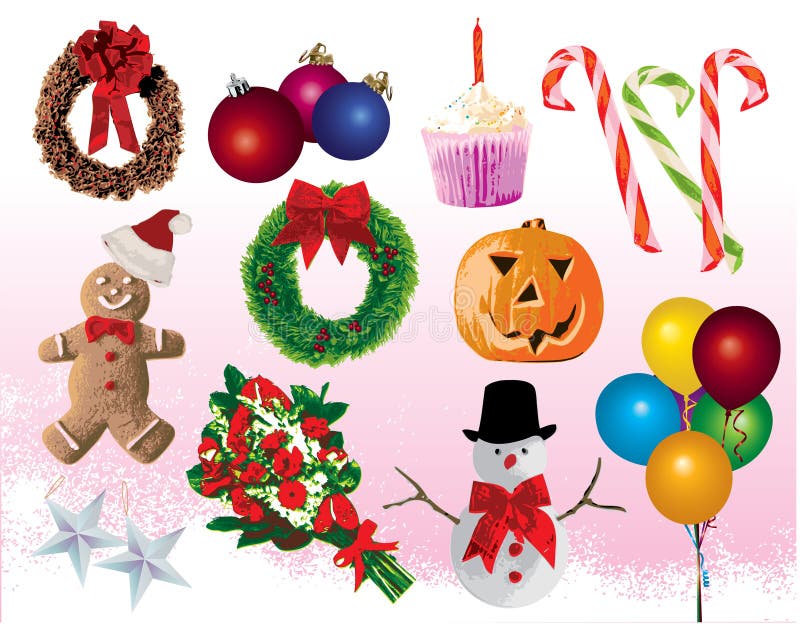 Festive Element stock vector. Illustration of color, decorative - 9563721