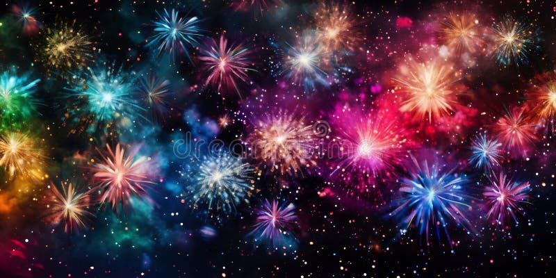 Festive Sky at an Event Party Display Background, Ai Generative Stock ...