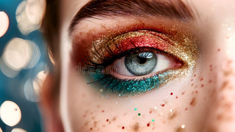 Festive Eye Makeup stock illustration. Illustration of eyeshadow ...