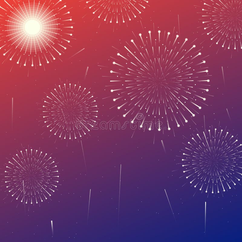 Festive Firecrackers Bursting in Different Patterns on Colorful ...