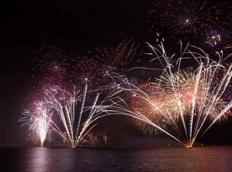 Spectacular fireworks editorial stock image. Image of pyrotechnics ...