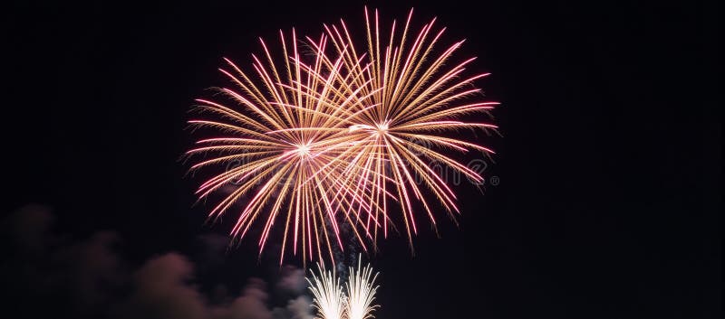 Festive Fireworks Against an Isolated Backdrop with a Focus on ...