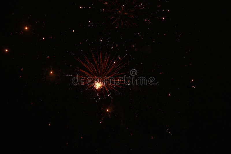 Festive Fireworks in the Black Sky Stock Photo - Image of fireworks ...