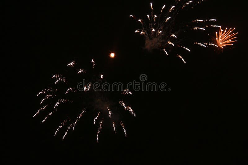 Festive Fireworks in the Black Sky Stock Photo - Image of fireworks ...