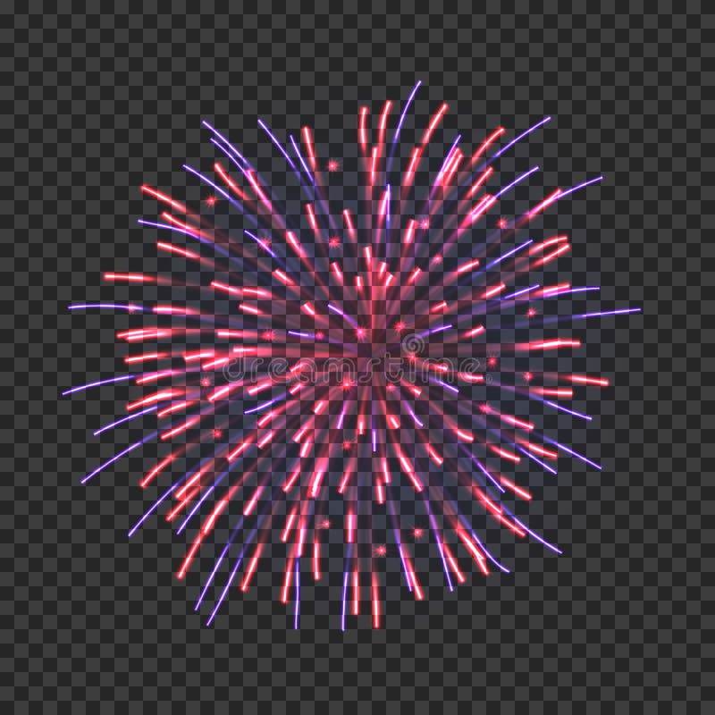 Festive Fireworks with Blue and Orange Sparkles Stock Vector ...