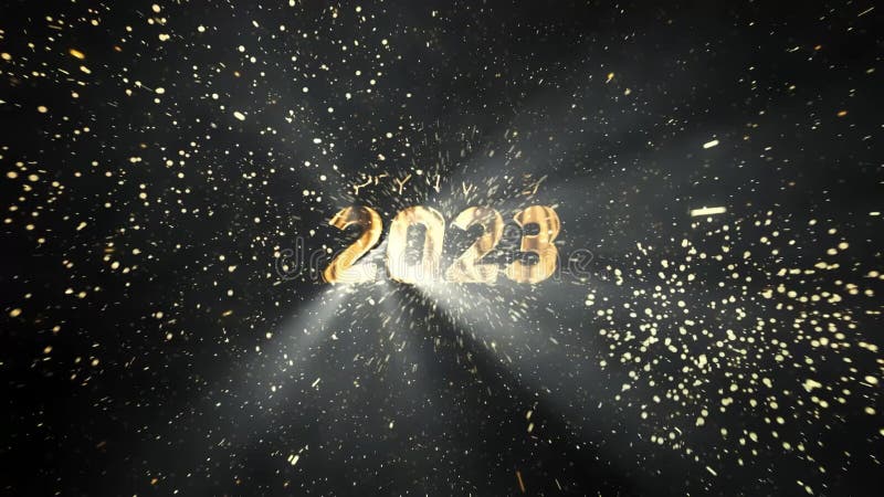 Festive Fireworks Made of Shiny Particles Greeting Card Stock Footage ...