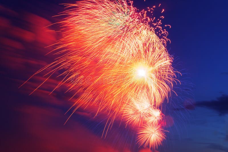 Festive fireworks stock photo. Image of bright, holiday - 71432138