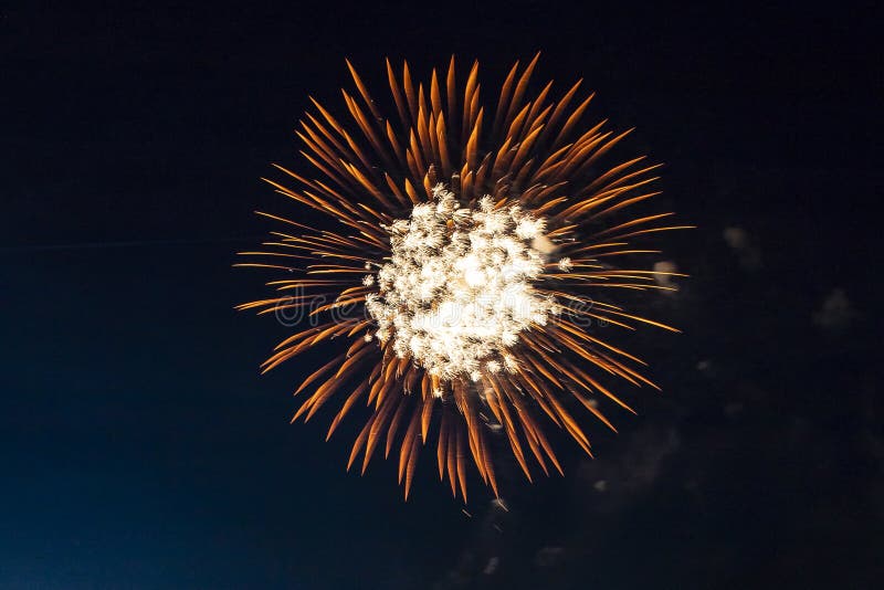 Fireworks, Shooting Rockets and Fire Stock Image - Image of ...