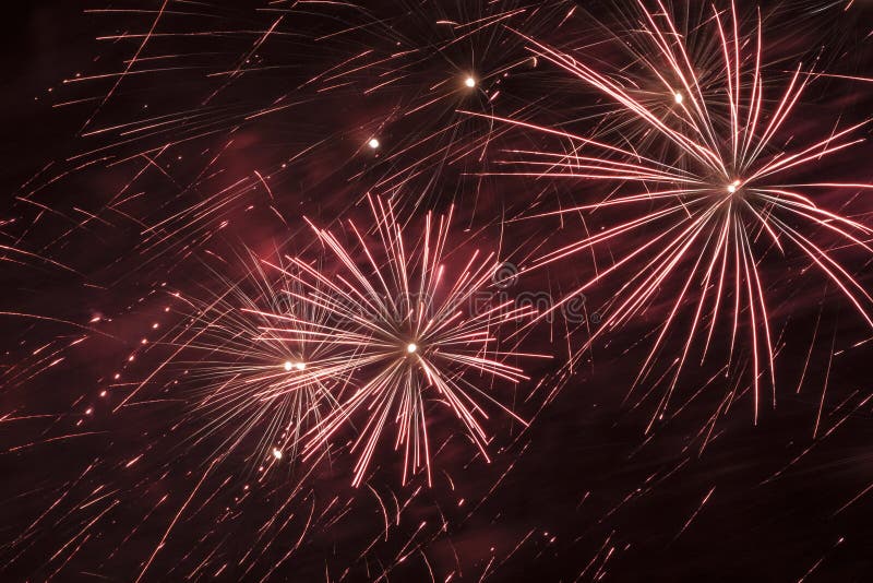 Fireworks, Shooting Rockets and Fire Stock Image - Image of festive ...