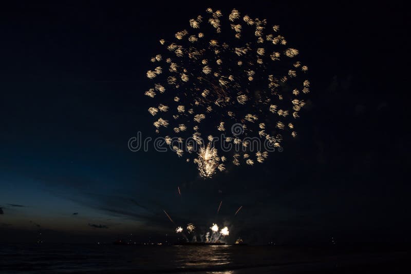 Fireworks, Shooting Rockets and Fire Stock Image - Image of festive ...