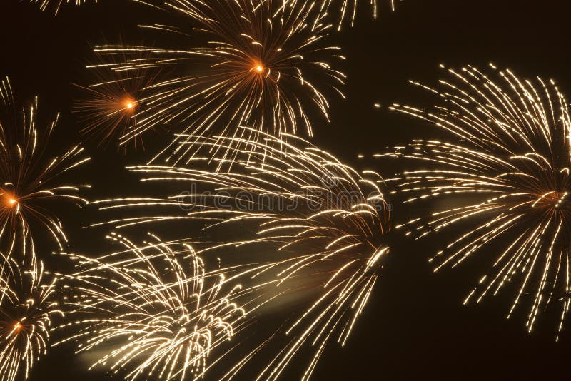 Fireworks, Shooting Rockets and Fire Stock Image - Image of newyear ...