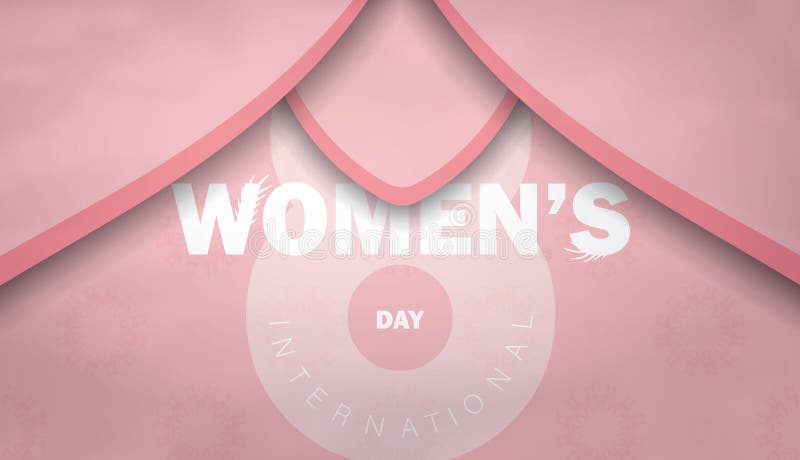 Festive Flyer 8 March Pink Luxury Pattern Stock Vector - Illustration ...