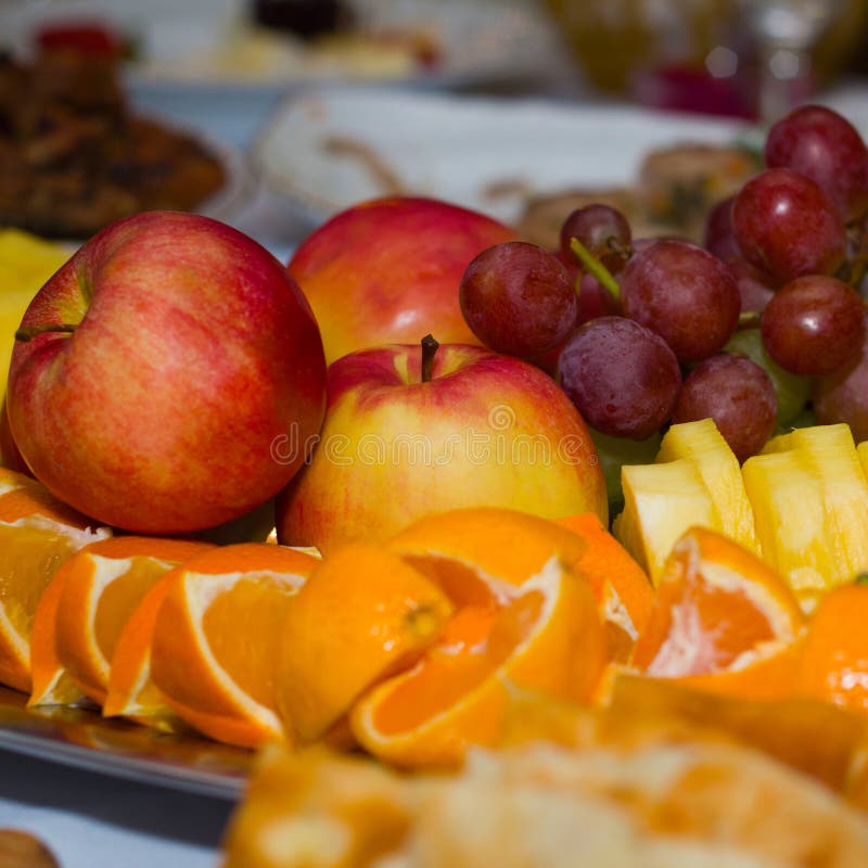 Festive Delicious Fruit Food Stock Image - Image of convention, fruit ...
